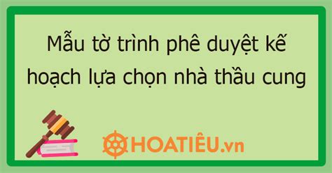 Mẫu tờ trình phê duyệt kế hoạch lựa chọn nhà thầu cung cấp thuốc 2024