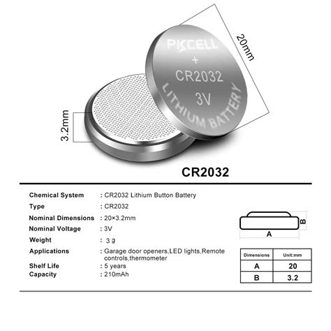 PKCELL GS CMOS Lot de 5 piles BIOS BR CR2032 GS avec cosses à souder 3