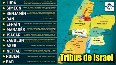 Mapa De Las 12 Tribus De Israel