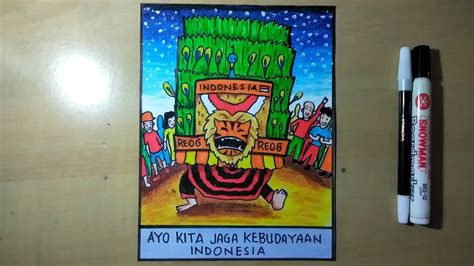 Contoh Poster Kebudayaan Indonesia Yang Mudah Digambar