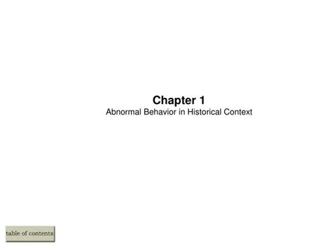 Ppt Chapter Abnormal Behavior In Historical Context Powerpoint