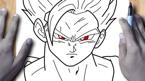 COMO DIBUJAR LA NUEVA TRANSFORMACIÓN DE GOHAN DRAGON BALL SUPER