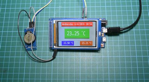 arduino temperature monitor and real time clock with 3 2 display 6 steps instructables