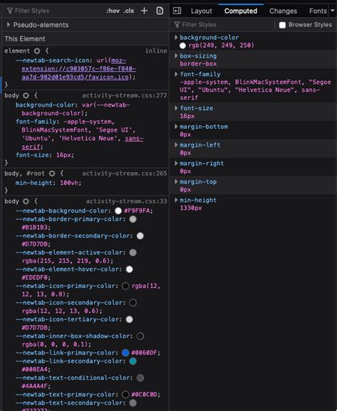 chrome how to show computed with styles at the same time stack overflow