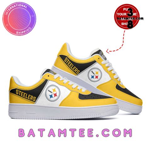Pittsburgh Steelers Yellow Black Air Force Sneakers Batamtee