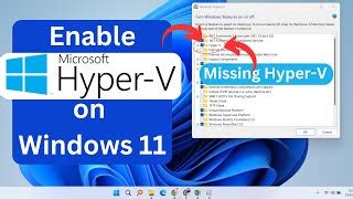 Install Hyper V On Windows 11 How To Enable Hyperv In Windows 11 Hyperv