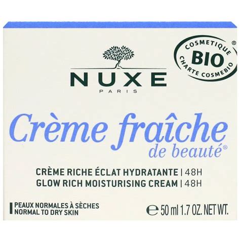 La crème fraîche de beauté riche éclat proposée par la marque Nuxe est