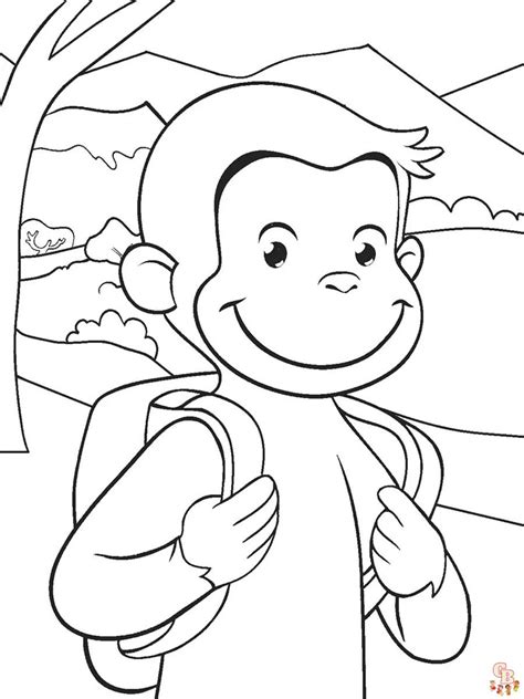 Disegni Di Curious George Da Colorare Per Bambini Gbcolorare