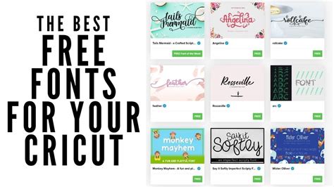 The Best Free Fonts For Your Cricut YouTube