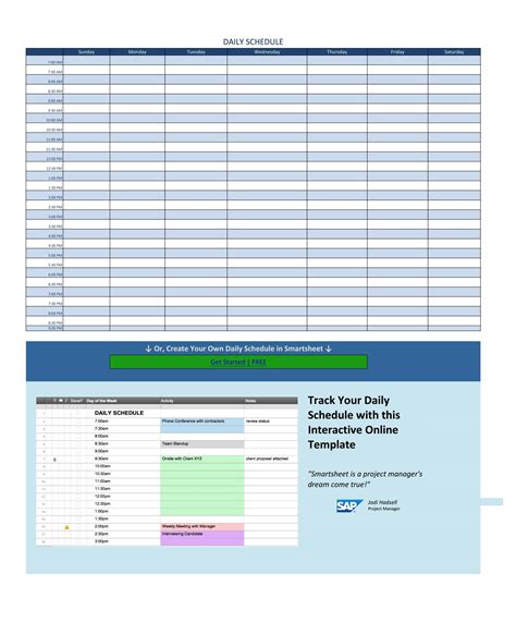 Free Daily Schedule Templates Excel Word Templatearchive