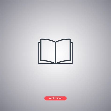 Premium Vector Book Icon Monochrome Vector Illustration