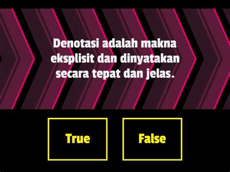 Perbezaan Denotasi Dan Konotasi True Or False