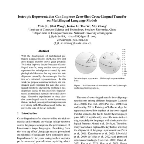 isotropic representation can improve zero shot cross lingual transfer on multilingual language