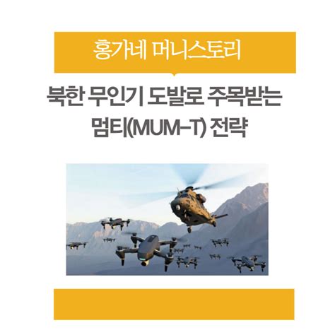 북한 무인기 도발로 주목받는 미래 군사전략 멈티 MUM T 전략을 아시나요