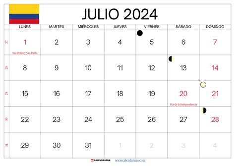 Calendario Julio 2024 Con Festivos Colombia Image To U