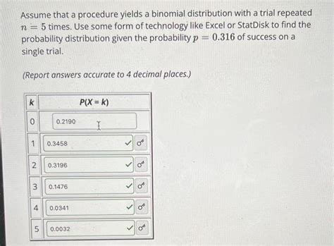 solved assume that a procedure yields a binomial