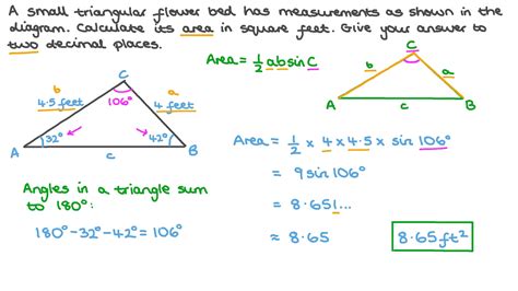 Question Video Using The Trigonometric Formula For The Area Of A