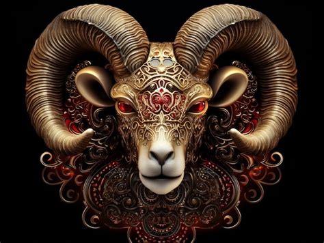 Premium AI Image Illustration Of Aries Zodiac Sign