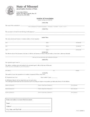 Fillable Online Sos Mo Statement Of Resignation Of Registered Agent Of