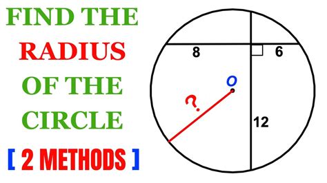 Two Cool Methods To Find The Radius Of The Circle Important Geometry