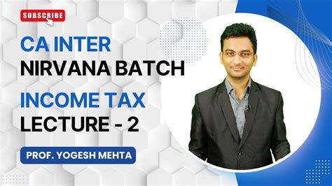 CA Inter Income Tax Fast Track Nirvana Batch May And Nov 24 Exam