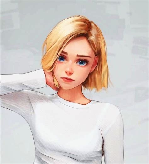 Blonde Hair Characters Girls Characters Cartoon Girl Drawing Girls Cartoon Art Digital Art