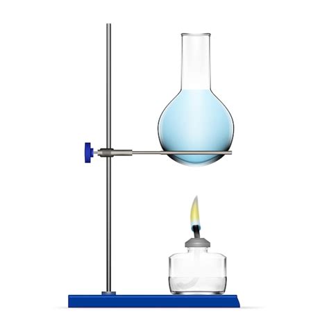Equipo de laboratorio químico realista Frasco de vidrio Vaso de