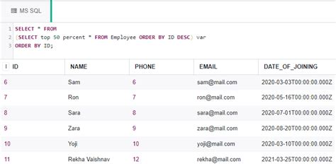 Sql Query To Display Last 50 Records From Employee Table Geeksforgeeks Hot Sex Picture