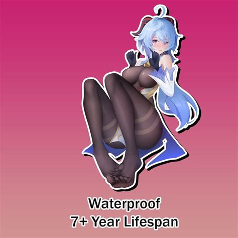 Genshin Impact Ganyu Lewd Ecchi Anime Waifu Pegatina Impermeable