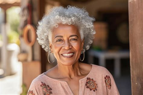 Belle Femme Afro Am Ricaine Ou Noire D Une Cinquantaine D Ann Es