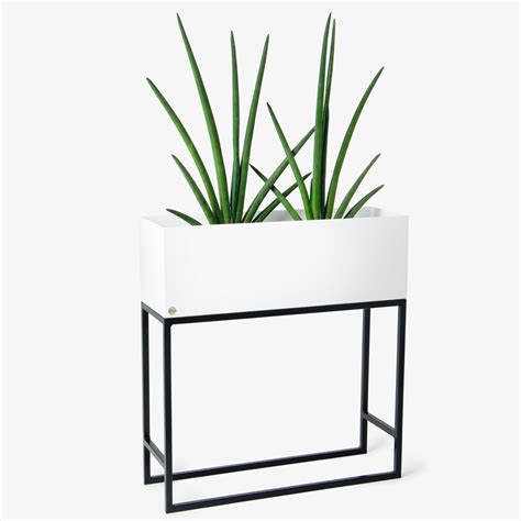 Donica Metalowa Dwukolorowa Plant Box Loft Bia Y White Black M Cena