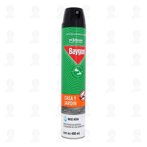 Insecticida Baygon Casa y Jardín en Aerosol con Base Agua 400 ml