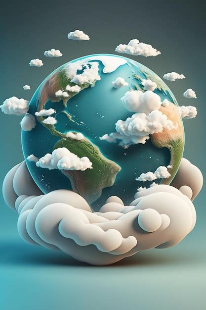 Ilustração de desenho animado 3d ultra realista do planeta Terra