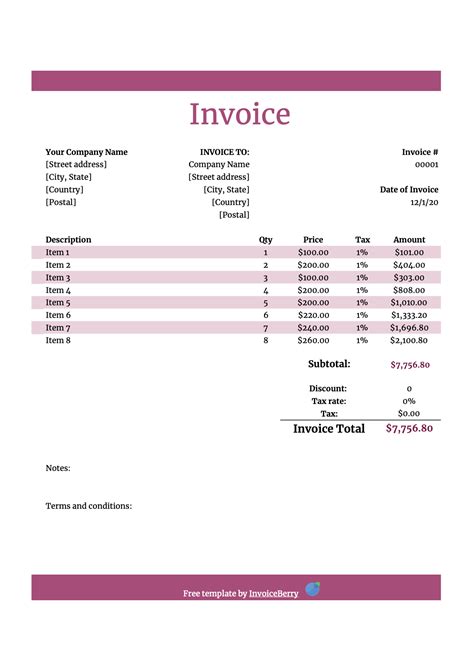 Free Invoice Template App Choose The Best Invoice Template For Your