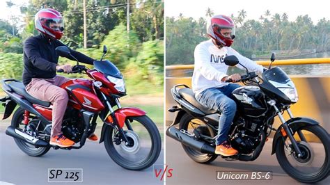 Honda SP 125 BS 6 V S Honda Unicorn BS 6 Detailed Comparison YouTube