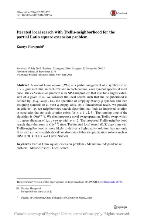 iterated local search with trellis neighborhood for the partial latin square extension problem