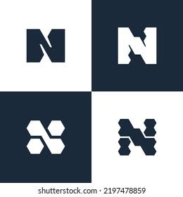 Letter N Logo Vector Design Collection Stock Vector Royalty Free