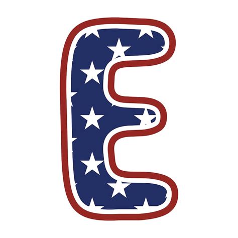 Letra Patri Tica E Bandera De Ee Uu S Mbolo Estadounidense Vector
