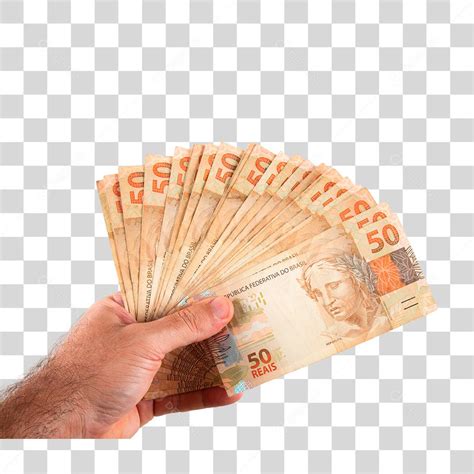 M O Segurando Notas De Dinheiro Reais Moeda Brasileira Png Transparente