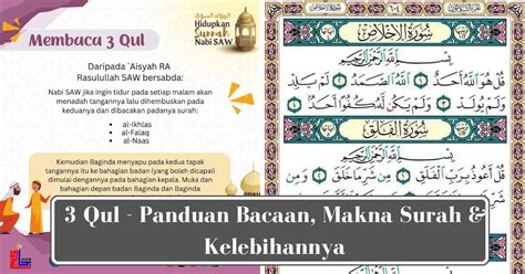 3 Qul Panduan Bacaan Makna Surah Kelebihannya