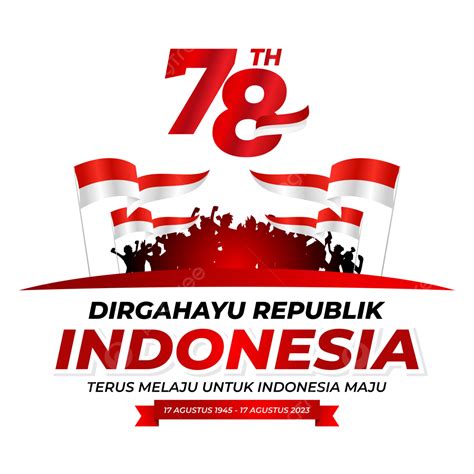 Greeting Card Of 78th Indonesian Independence With Logo Hut Ri 2023