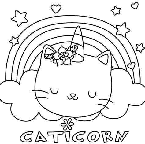 Dibujo De Gato Unicornio Para Colorear Wonder Day Emma Bb The Best