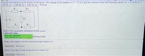 Solved Consider The Electric Circuit Shown In The Figure Chegg