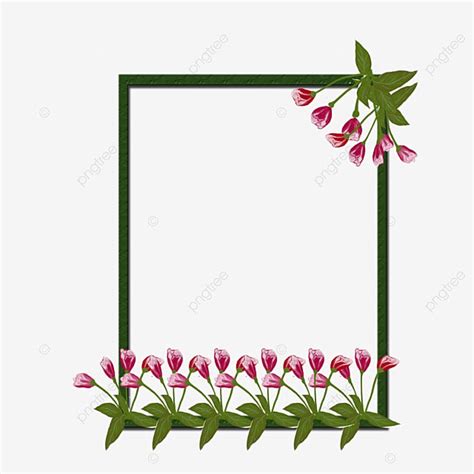 Borda Floral Vermelha PNG Flores Flor De Borda Red Flower Imagem