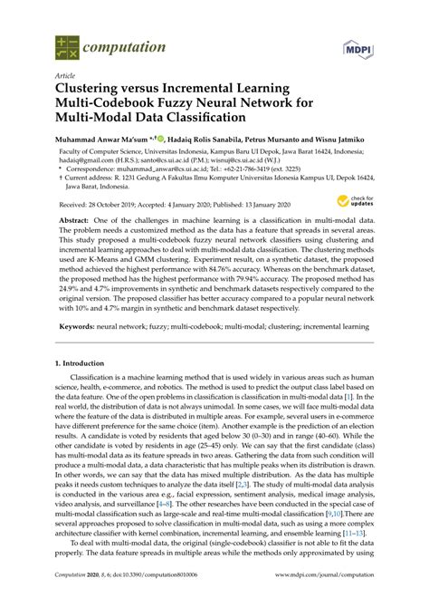 pdf clustering versus incremental learning multi codebook fuzzy neural network for multi modal