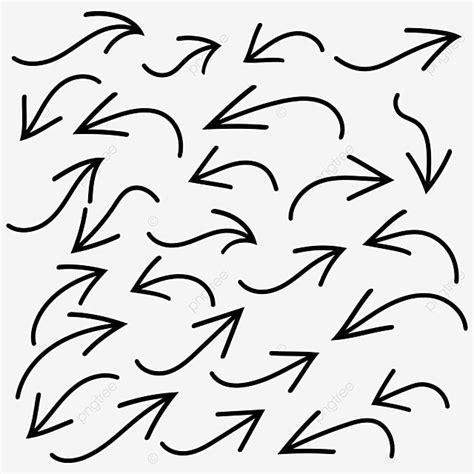 Feito à Mão Desenho De Flecha PNG Seta Mão Desenhada Png Conjunto