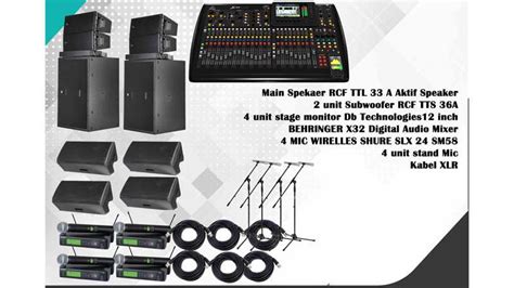 Paket Sewa Sound System Watt