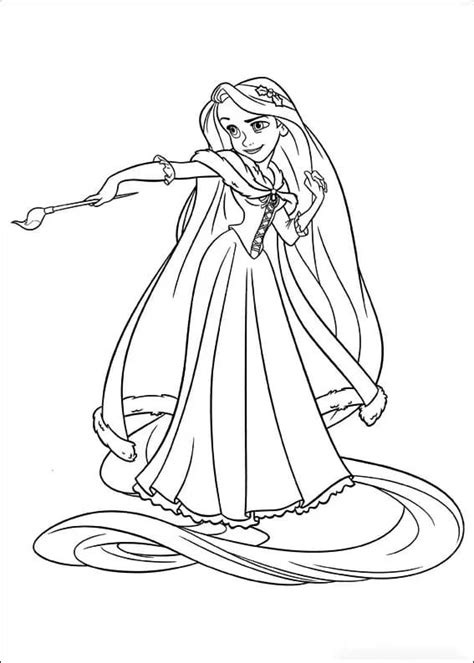 Fise de Colorat cu Rapunzel Imprimabil Descărcați imprimați sau