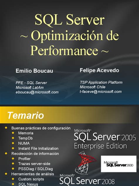 sql server performance rtm pdf servidor sql de microsoft sql