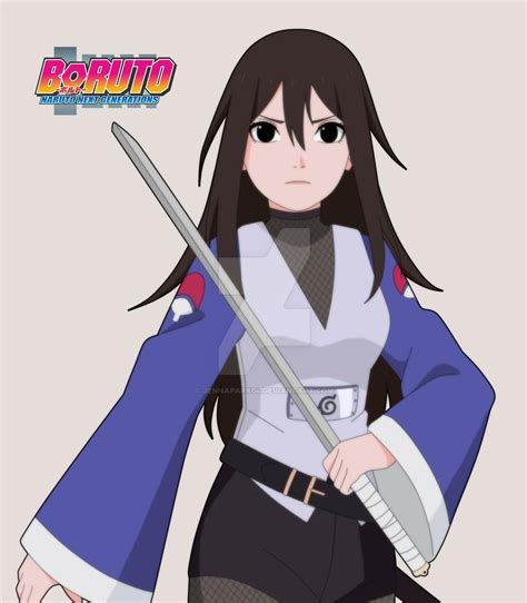 Commission Halfbody Boruto Saki Uchiha By Jennapark On Deviantart